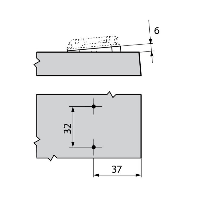 Blum Negative 5° Wedge Spacer 2mm Thickness | 171A5500
