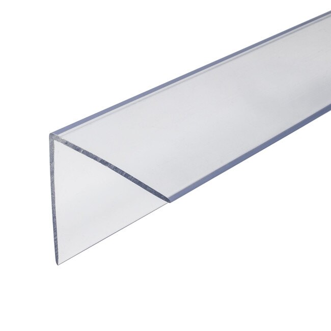 Clear Plastic Angle Trim 2in x 2in x 3/32in (.095in) Thick