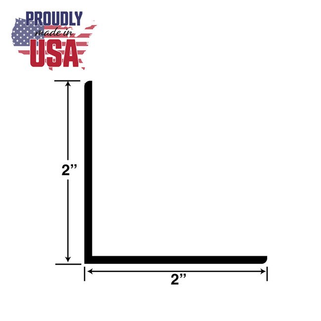 2in x 2in x 3/32in (.095in) Thick | Clear Butyrate Even Leg | 90° Angle ...
