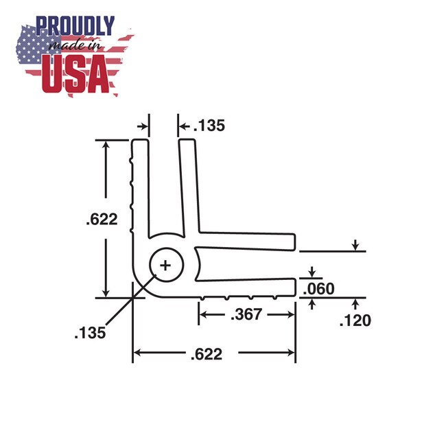 1/8in Styrene | 90 Degree Outside Corner Channel | 184-PARENT