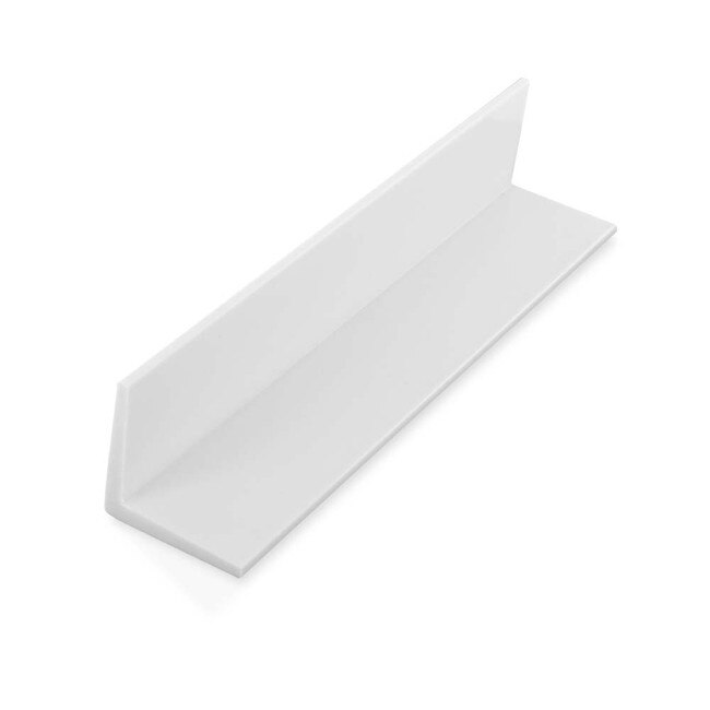 Color Plastic Corner Trim Moulding 1-1/2in x 1-1/2in x 1/8in Thick