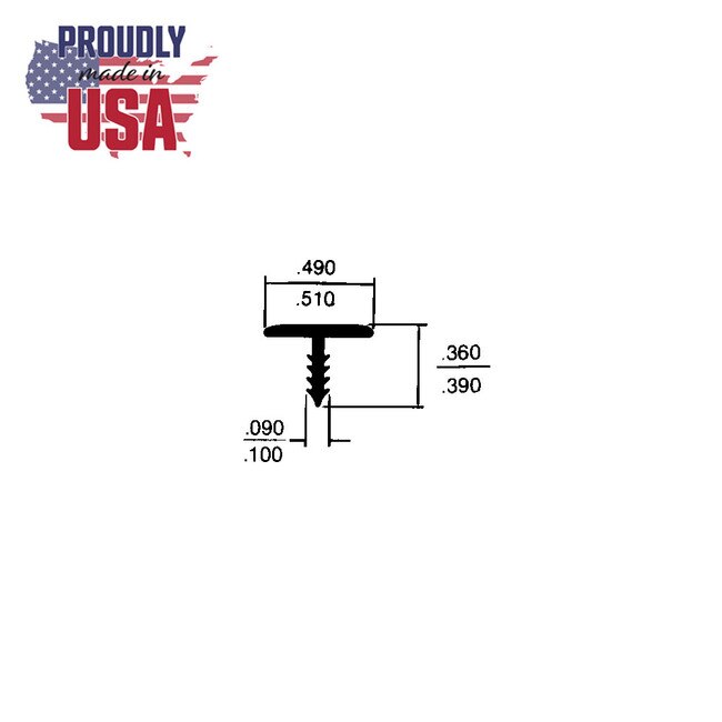 Plastic Metallic T Molding 1/2in