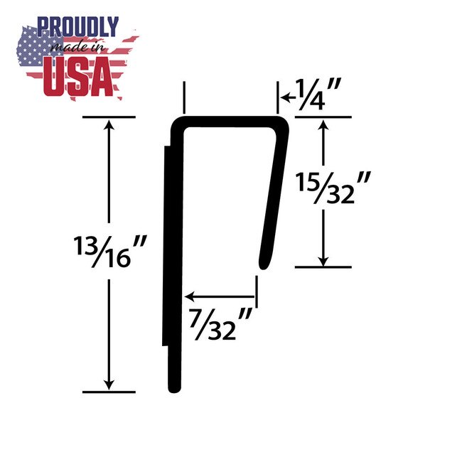 Plastic J Channel 1/4in