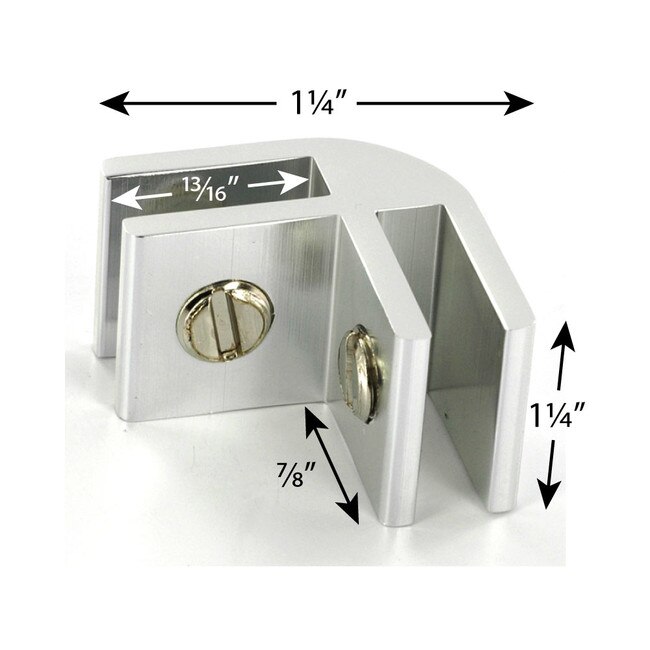 2-Way 90 Degree Connector Fits 3/16in to 1/4in Panels | 206-CHR
