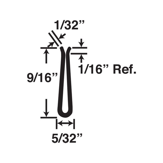 Clear Plastic U Channel Moulding 1/16in