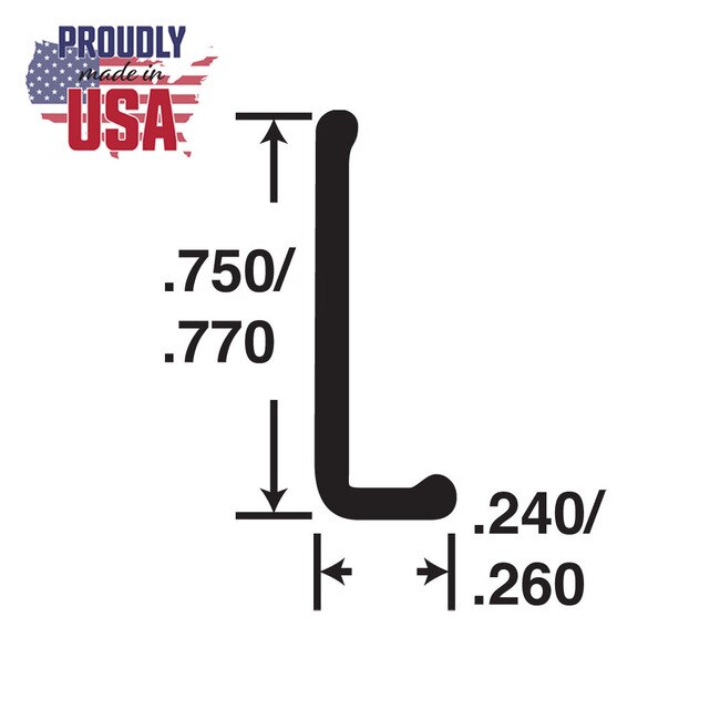 Metallic Plastic Angle Moulding 1/4in x 3/4in