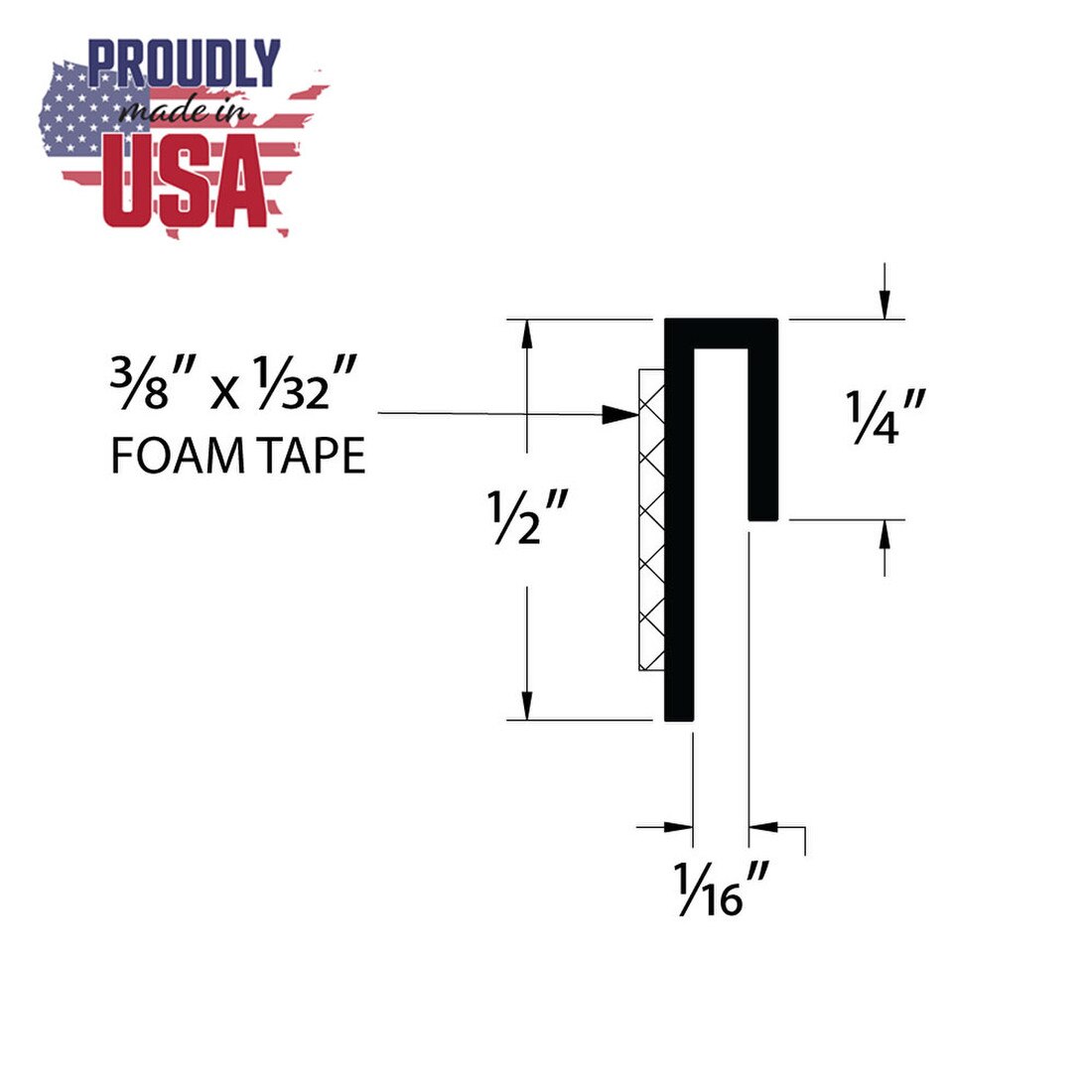 1/16in Rigid PVC | Cap Moulding | 2384-PARENT