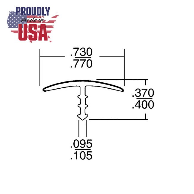 Plastic Metallic T Molding 3/4in | 2490