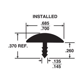 Plastic Bumper Tee Edge Moulding