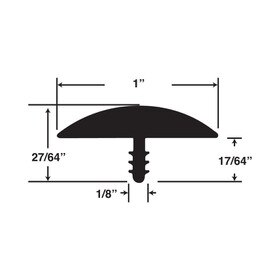 Plastic Bumper Tee Edge Moulding