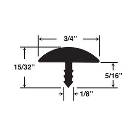 Plastic Bumper Tee Edge Moulding