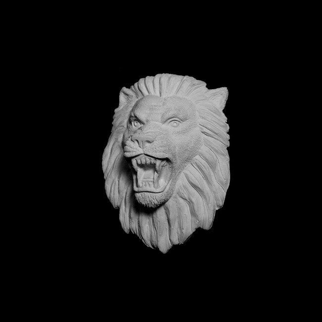 3-3/4" Wide x 5" High Unfinished Polymer Resin Face Applique