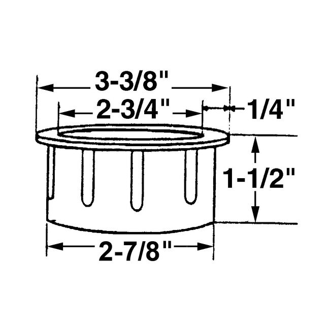 Deep Friction Fit Insert Cup Holder 1-1/2in x 2-13/16in Inside Dia | 36BKD