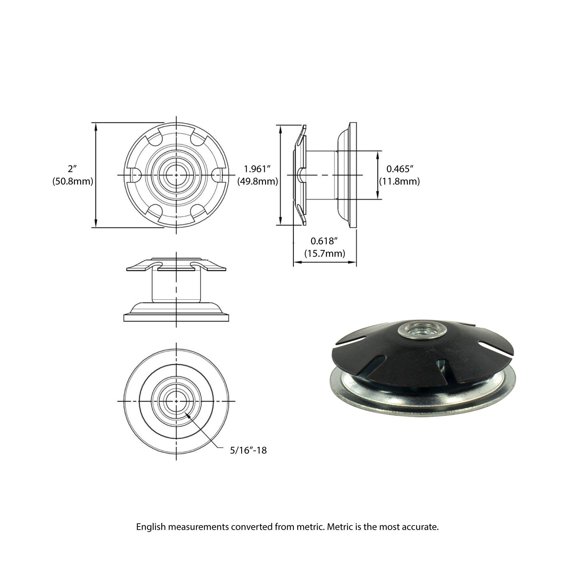 2 Inch Metal Round Double Star Caster Insert With 2 Inch Casters ...
