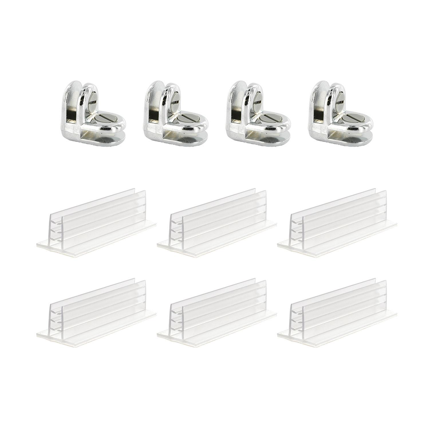 Partition/Desk Divider Kit with 2-Way 90° Metal Connector Clips and ...