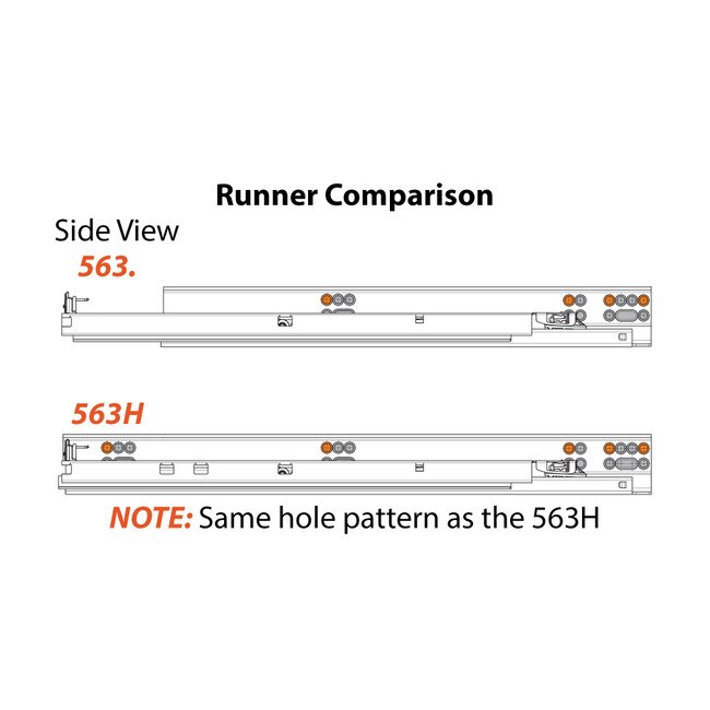 Blum | 563H Series | Tandem Plus Blumotion Concealed Drawer Slide ...