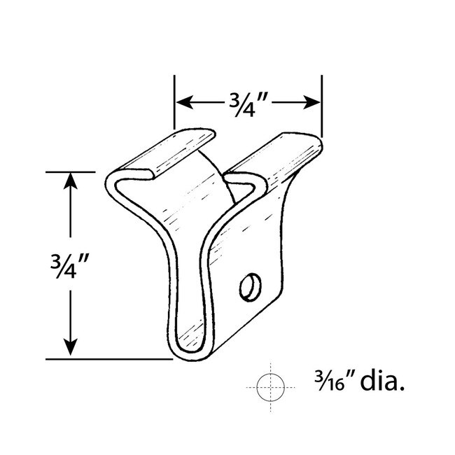 Snap on Ceiling Grid Clip with 3/16in Dia Hole | 70-CG