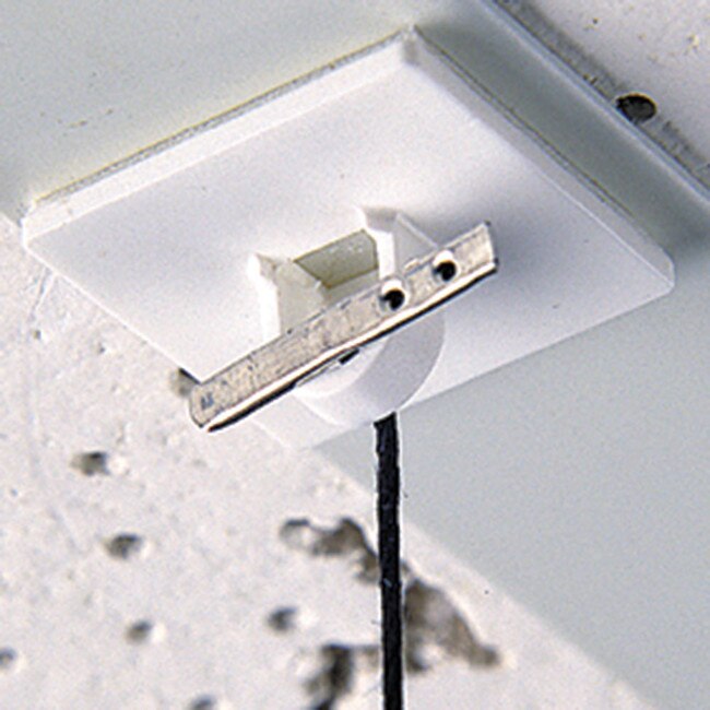 White 3/4" X 3/4"Styrene 3/16" Ceiling Loop W/ Adhesive Back