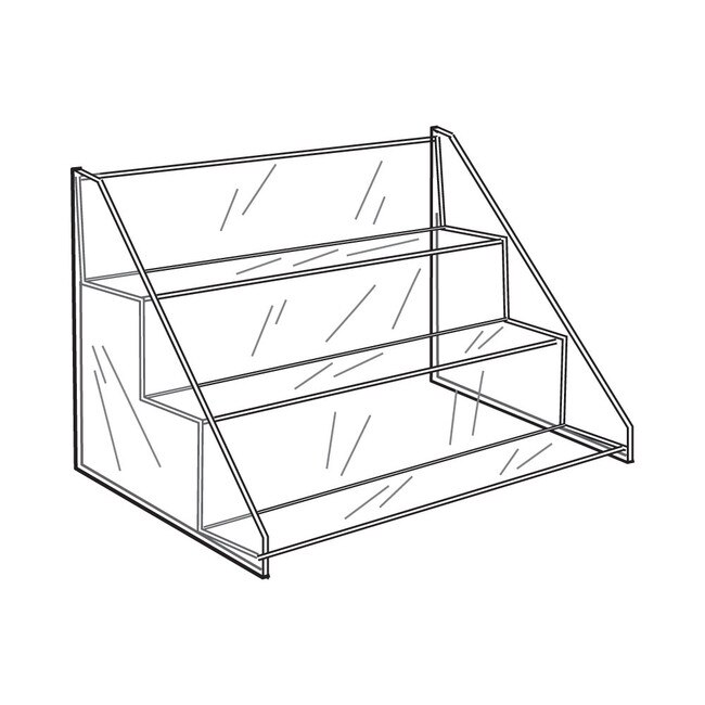 Clear Acrylic Reversible 3 Tier Counter Display | 15 In Wide | 10 In ...