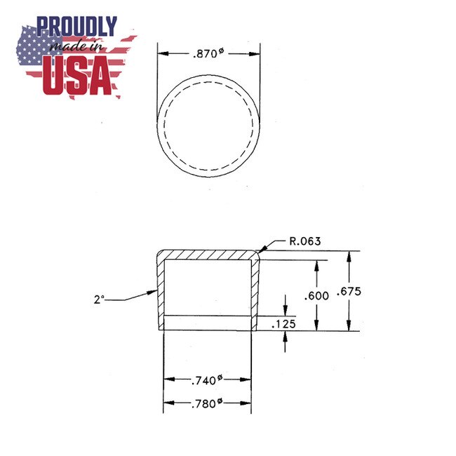 Outside Pipe End Cap 3/4in Dia |AG-24