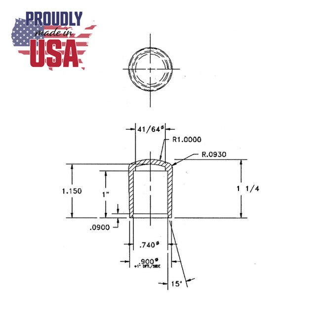 Outside Pipe End Cap 3/4in Dia |AH-24