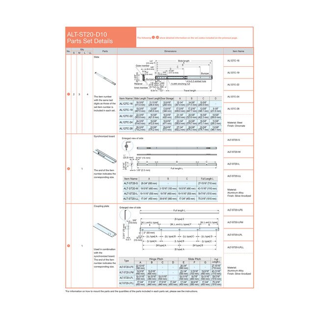Sugatsune Overlay Pocket Door Systems Slides for 1 Door Ranging from 31 ...