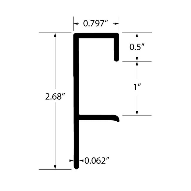Clear Anodized | Satin Finish | Extruded Continuous Drawer Pull ...