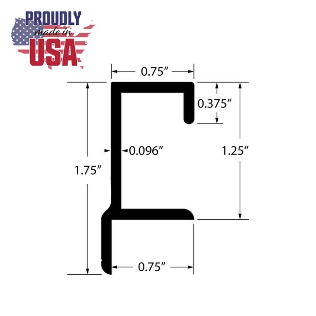 Drawer Pull Clear Anodized Satin Finish 12ft Length | ALU1212