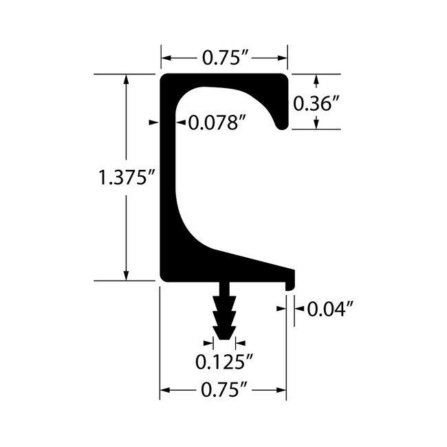 Clear Anodized | Satin Finish | Extruded Continuous Drawer Pull | ALU126-S