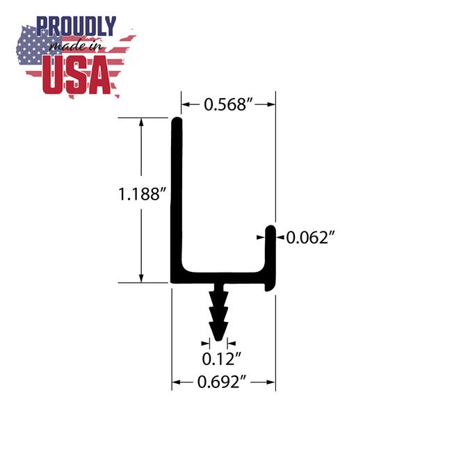 Clear Anodized | Satin Finish | Extruded Continuous Drawer Pull | ALU1510-S