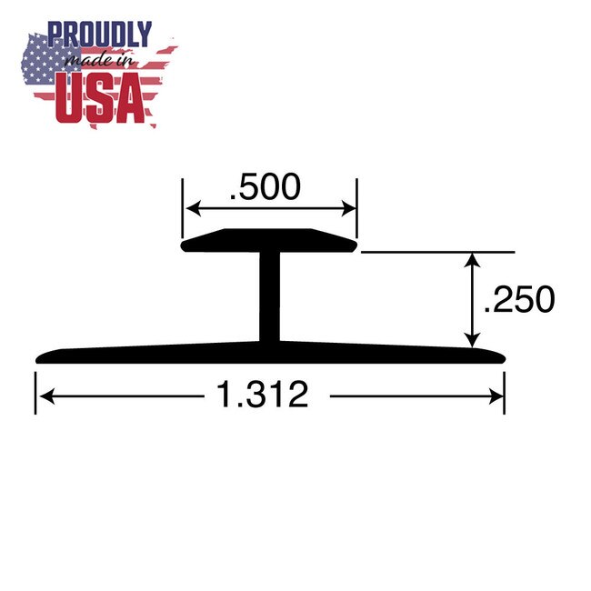 Extruded Aluminum H Channel 1/4in