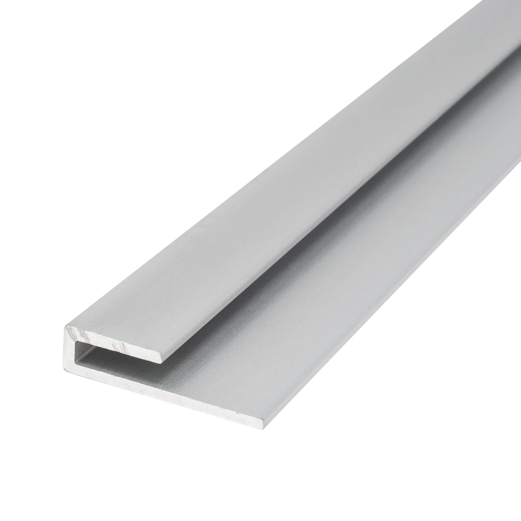 J Channel 1/8 Inch Thick Clear Anodized (Satin) Finish Aluminum Cap ...