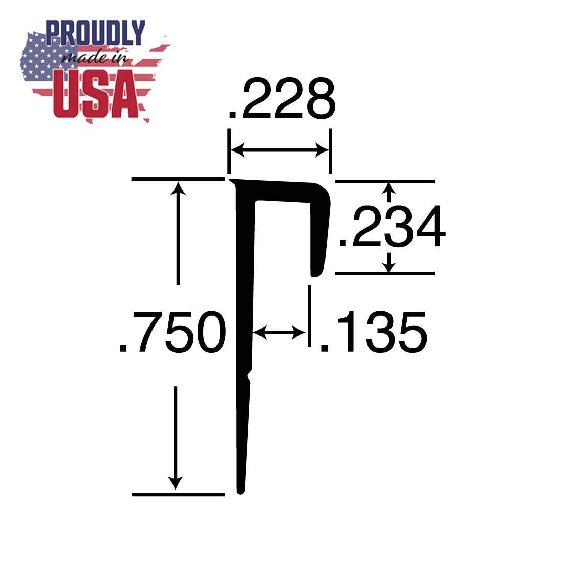 1/8in to 5/32in Mill Finish Anodized | Aluminum Cap Moulding With Holes ...