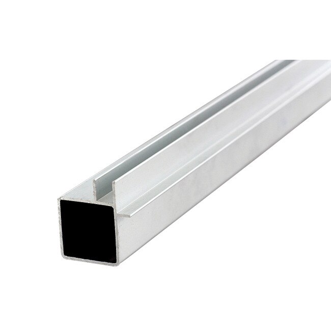 1" Square Flange Clear Anodized Single Channel Aluminum Tubing for 1/4 ...