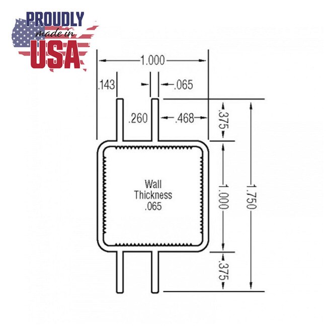 Panel Connector Tubing Double Channel Fits 1/4in Panels | AT-7
