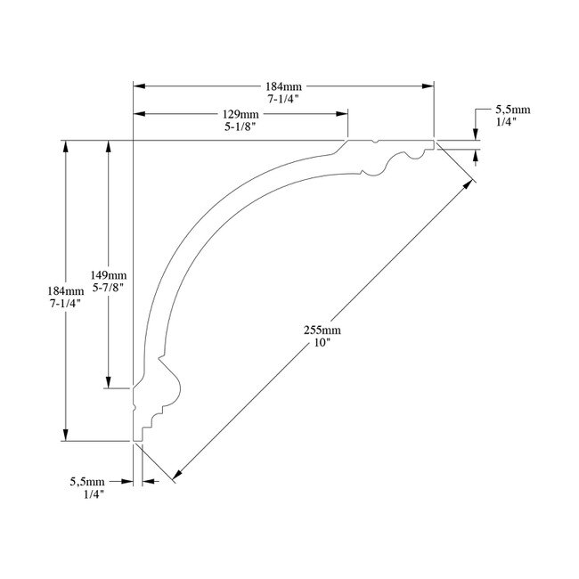 Orac Decor Crown Moulding Face 10in x 78in Long | C338A