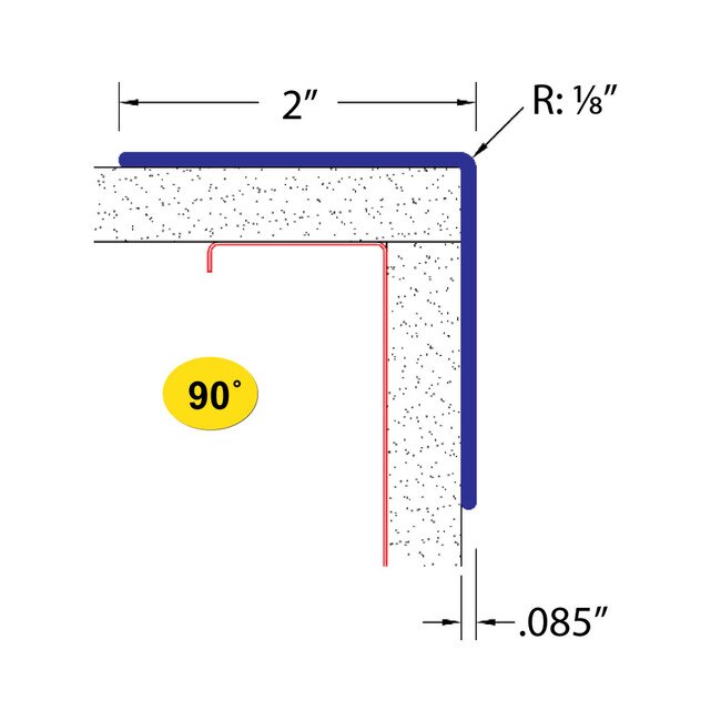 Clear Polycarbonate Even Leg | 90° Angle Moulding | CG-24-132-PARENT