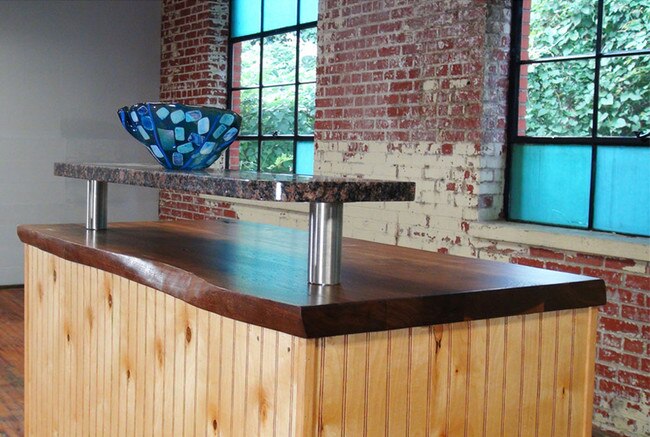 Elevated Kitchen Countertop Support Post 5in H x 2in Dia | CSB5-MO-SS