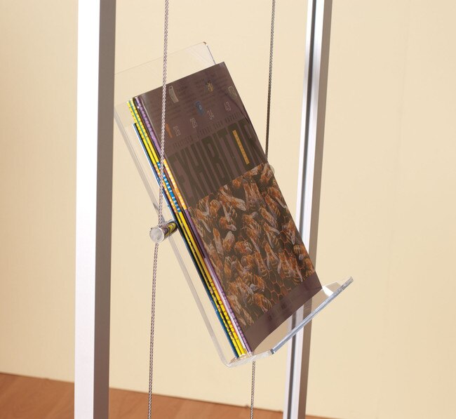 9"W X 11 1/2"L Clear Angled Display Shelf W/ 1" Lip