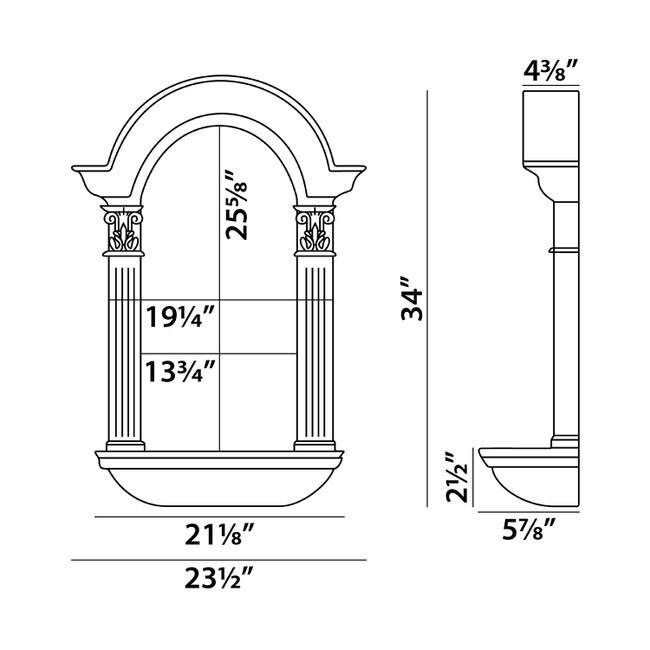 Niche Wall 23-1/2in W x 34in H | DEM-635