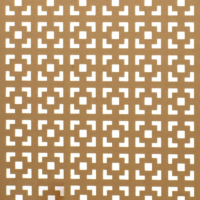 6ft W x 2ft H Decorative MDF Screening Panel 30% Open | DSP15-NAT