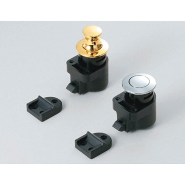 Gold Zinc Alloy and ABS Round Push Knob Latch