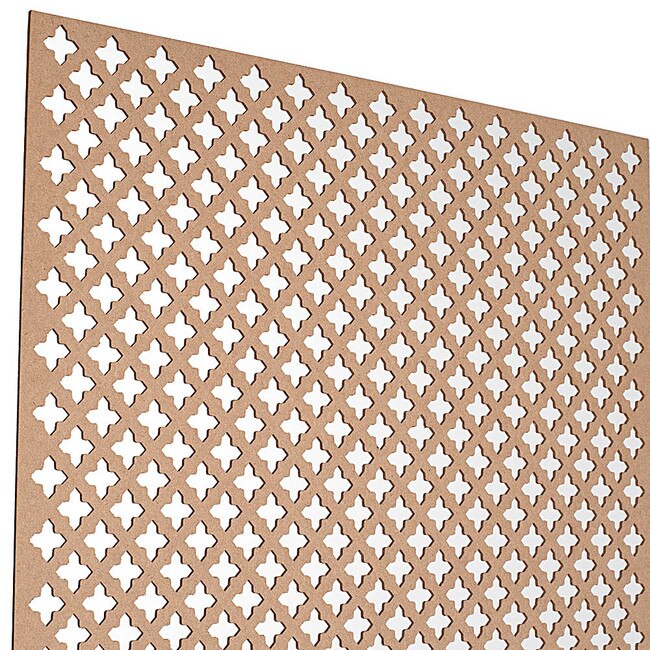 6ft W x 2ft H Decorative MDF Screening Panel 42% Open | DSP20-NAT