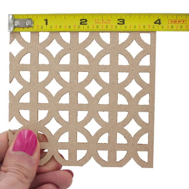 6ft W x 2ft H Decorative MDF Screening Panel 49% Open | DSP25-NAT