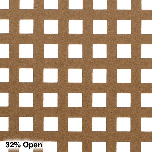 6ft W x 2ft H Decorative MDF Screening Panel 32% Open | DSP5-NAT