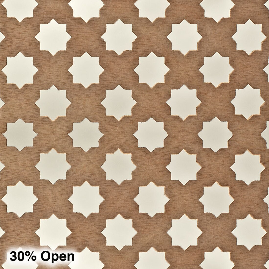6ft W x 2ft H Decorative MDF Screening Panel 30% Open | DSP55-NAT Series