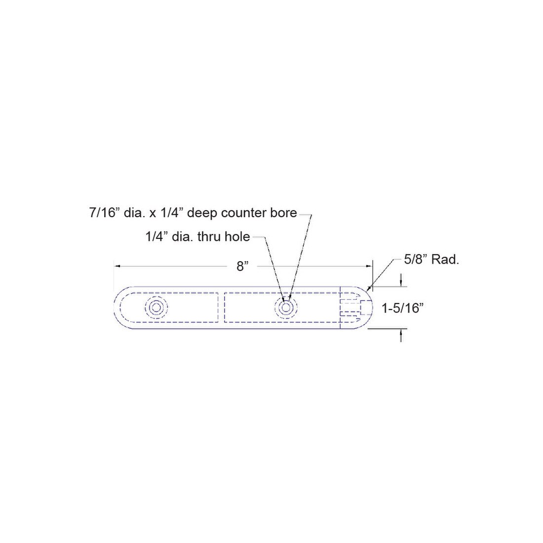 8in | Molded Flexible Vinyl Corner Bumper | EB-8-PARENT