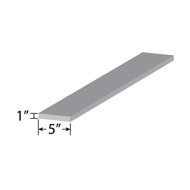 EPS Cement Flat Trim Moulding | Coated 5" x 1" x 96" | FLAT-51