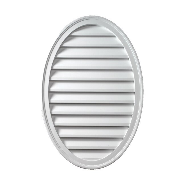 37" High x 24-1/2" Wide Functional Vertical Oval Louver