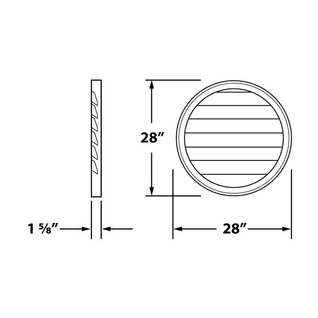 28" Diameter High Density Poloyurethane Functional Round Louver